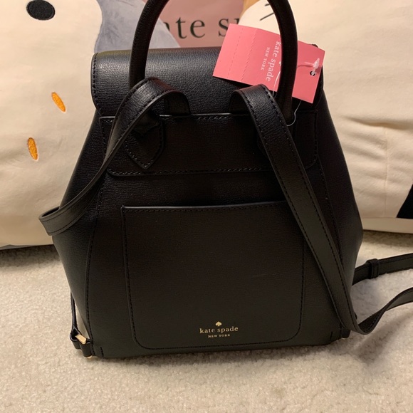 kate spade | Bags | Nwt Kate Spade Adel Medium Flap Backpack In Black ...